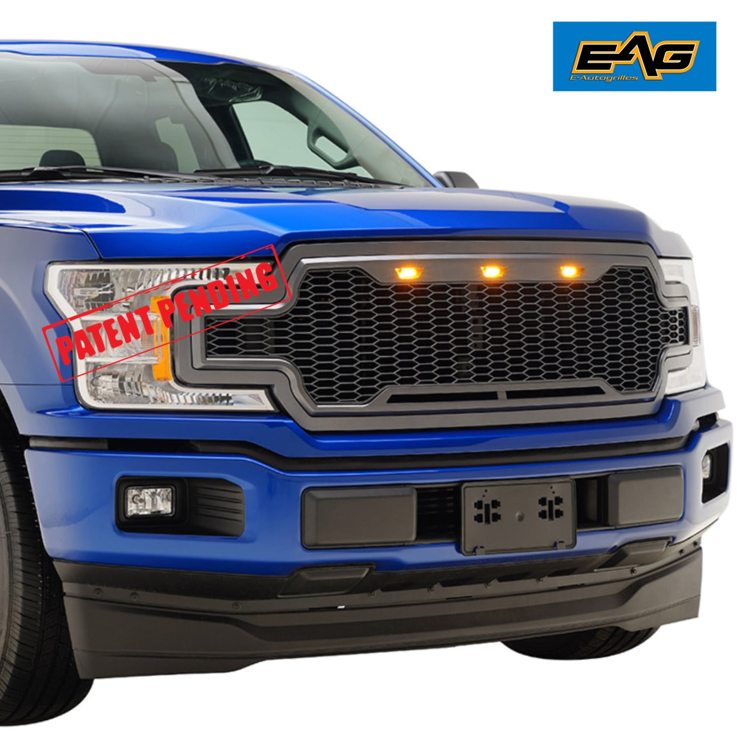 EAG Replacement Upper Grille Front Hood Mesh Grill Fit for 18-19 Ford ...