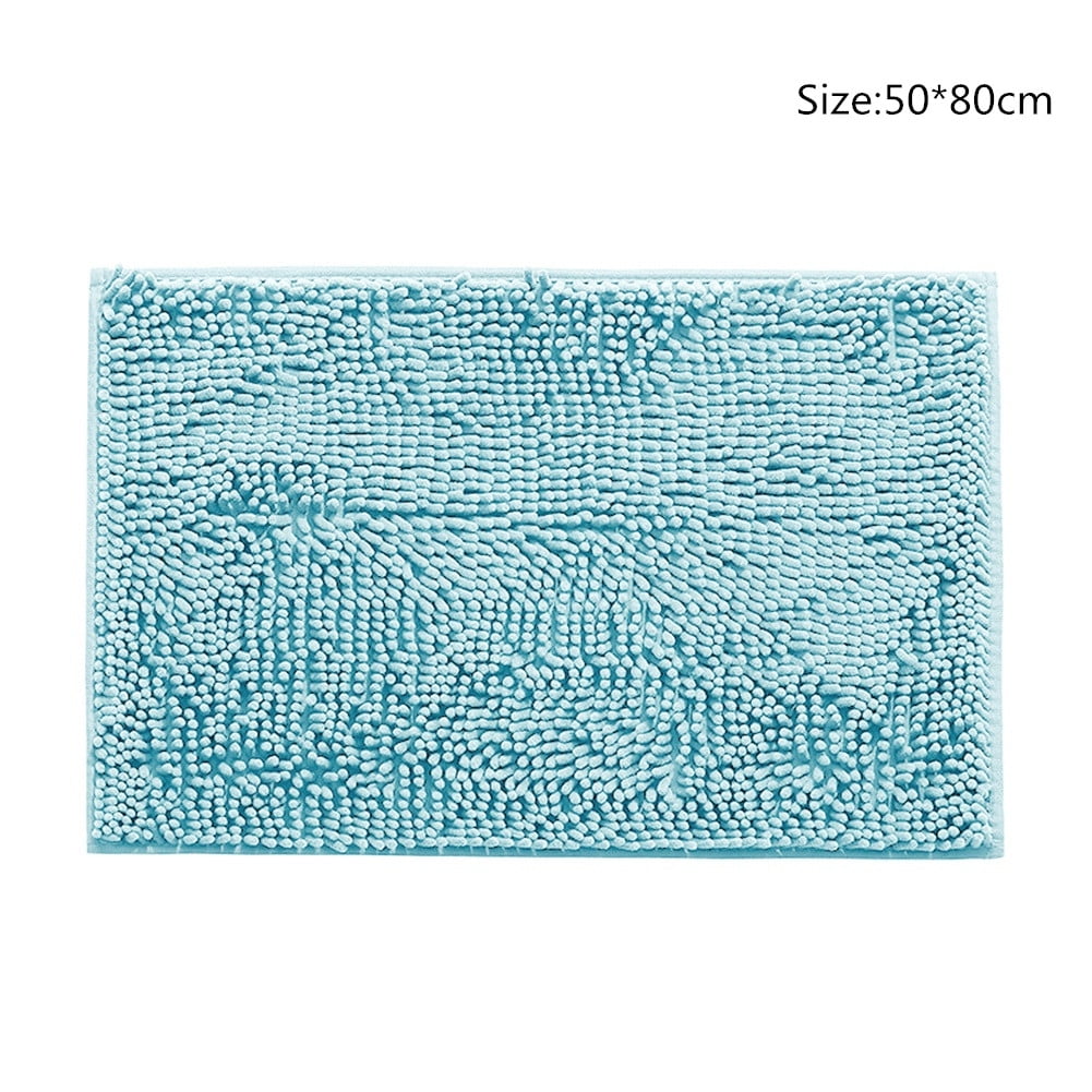 Taykoo Green Bathroom Non-slip Rug Machine Coarse Wool Carpet Soft ...