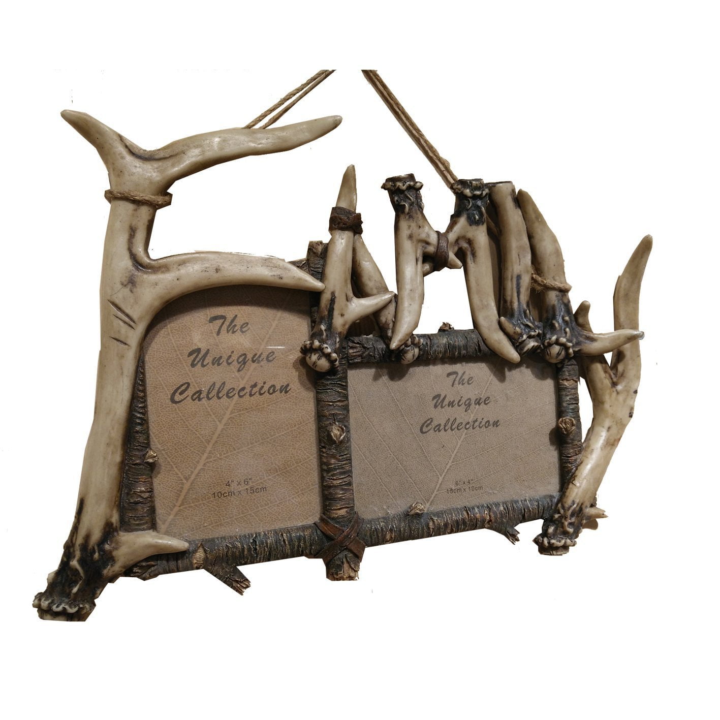 Pine Ridge Double Antler Family Photo Frame Tabletop Picture Photo ...