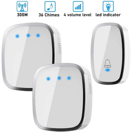 Wireless doorbell doorbell, wireless front door bell, 300m range, 36 ...