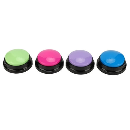 Pack Of 4 For Dogs Record Talking Buttons Buzzer With Recording ...