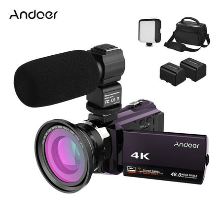 Caméra vidéo numérique Andoer 4K 1080P 48MP WiFi Caméra numérique IR ...