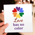 3drose, Image of Hearts with Text Love Has No Color, 6 Greeting Cards ...
