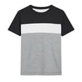 Boys Color Short Sleeve Tee Casual Crew Neck Blend Graphic T Shirt for ...