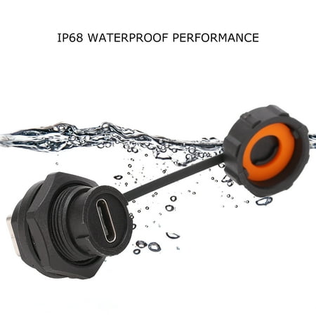 Waterproof Type C Connector,Type‑C Socket Waterproof Connector Female ...
