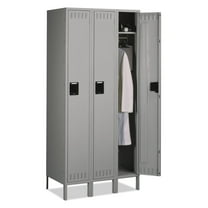 Tennsco Single Tier Locker with Legs, Three Units, 36w x 18d x 78h ...