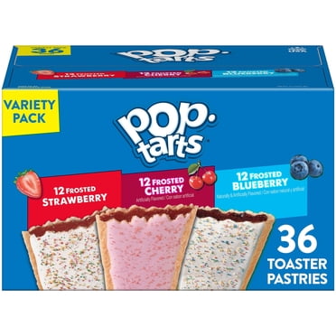 Pop Tarts Frosted Strawberry Assorted Variety Pack - Box of 48 ...