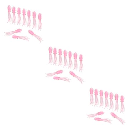 mmirethe 10 Pieces Squid Fishing Lure Soft pink Skirt Glow Lures ...