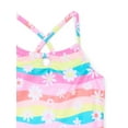 Wonder Nation Baby and Toddler Girls Tankini Top and Bottom, 2-Piece ...