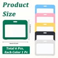 Acrylic Name Card Holders Rectangle Mixed Color 80x102x5.5mm Hole: 5x15 ...