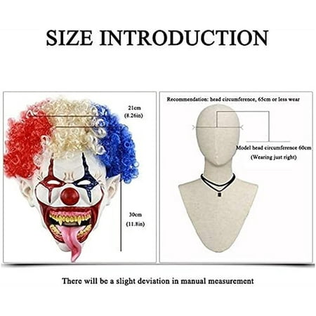 Halloween Mask, Exploding Head Big Mouth Long Tongue Clown Mask,Adult ...