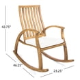 Corbin Outdoor Acacia Wood Rocking Chair with Cushions, Set of 2 ...