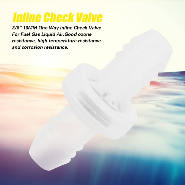 One Way Inline Check Valve,3/8"10MM One Way Inline Plastic One Way Valve Crafted with Care ...
