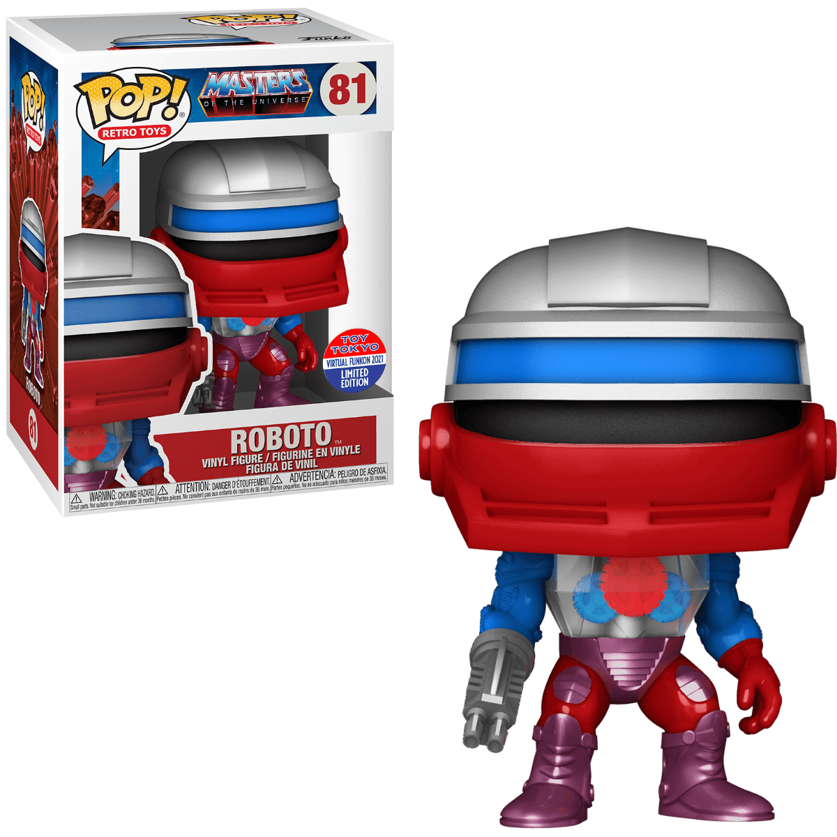Funko POP! Retro Toys Masters of the Universe Roboto #81 Toy Tokyo 2021 ...
