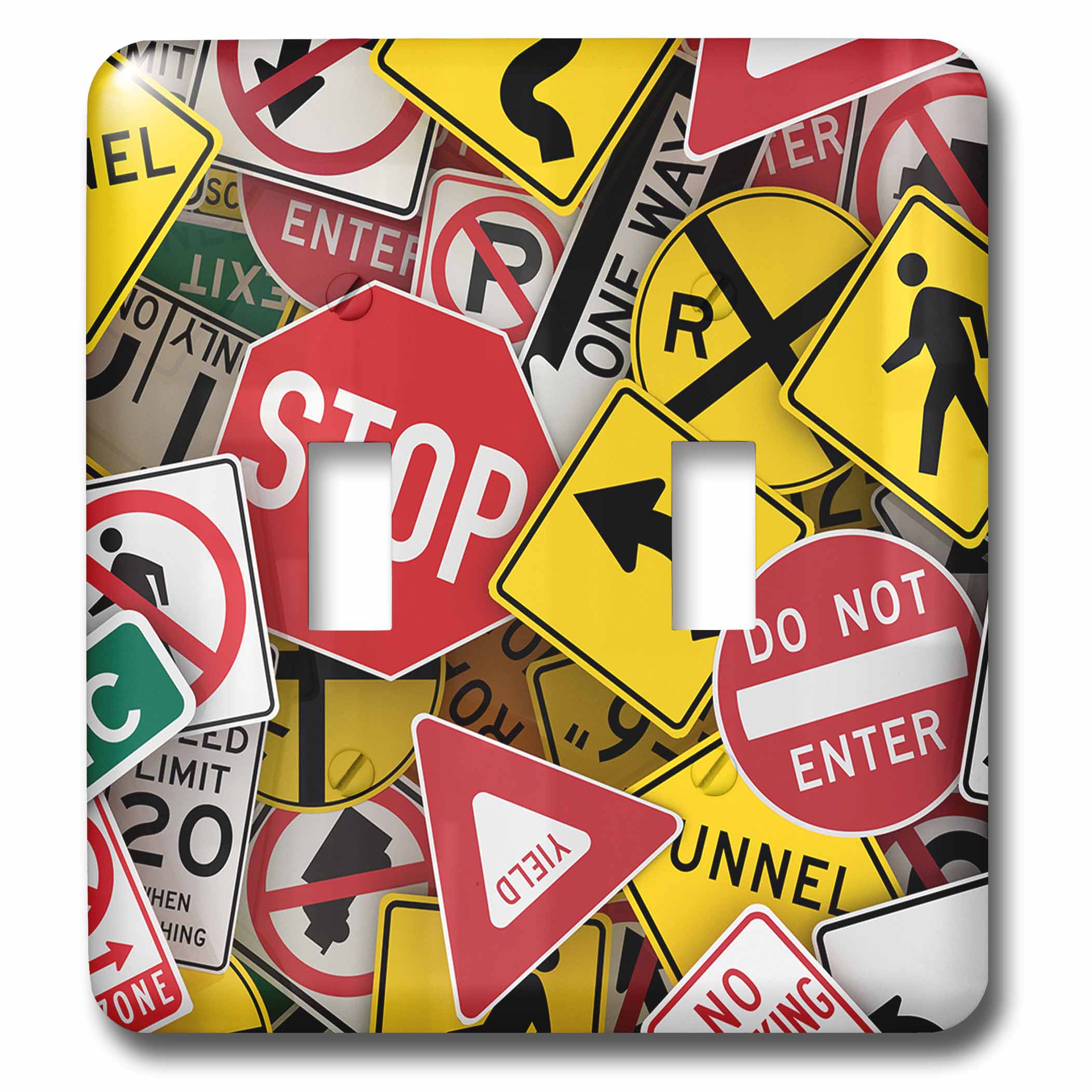 American road sign signs collage street stop yield usa double toggle ...