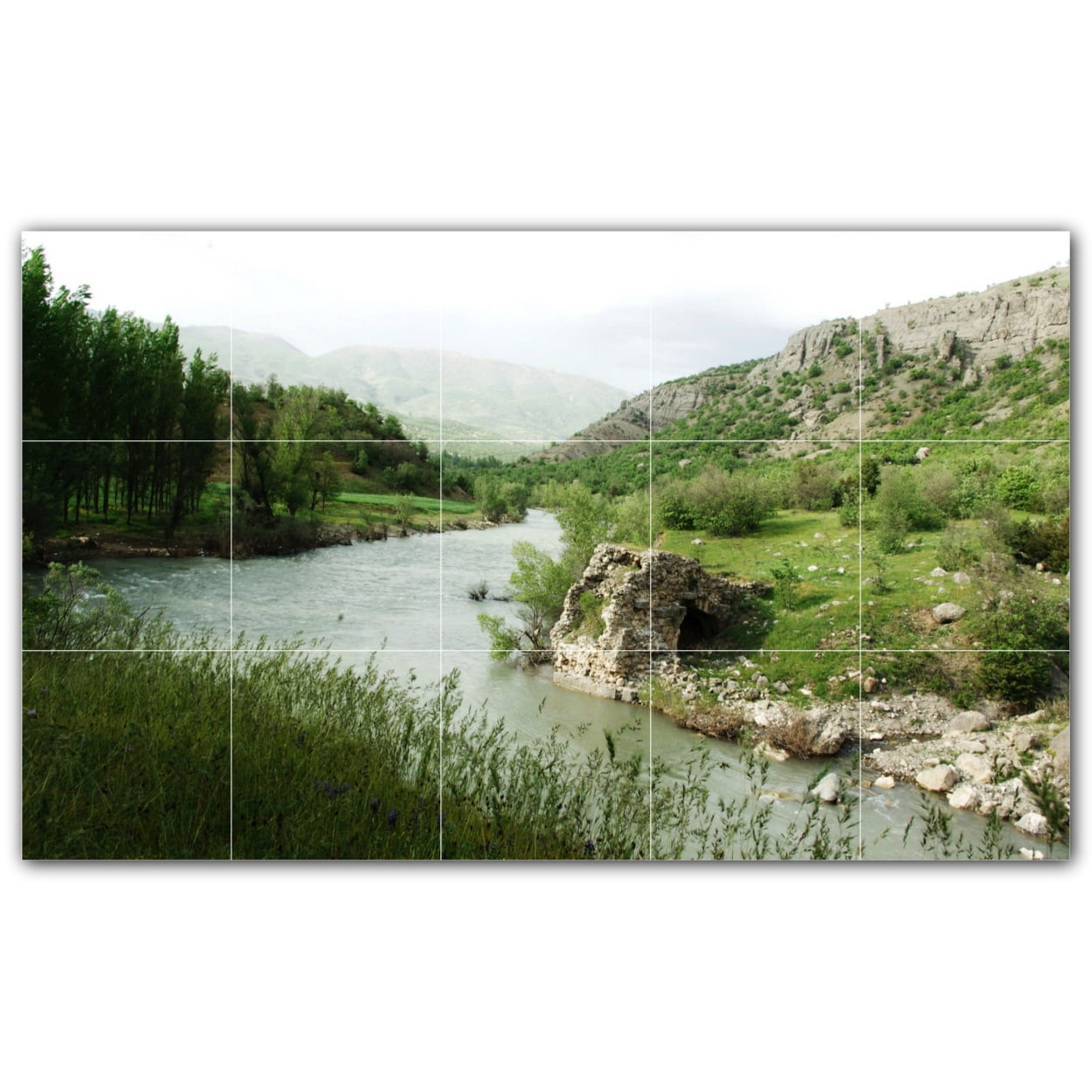 Picture-Tiles.com: River Ceramic Tile Wall Mural WAL500900-53XL. 60"W x ...