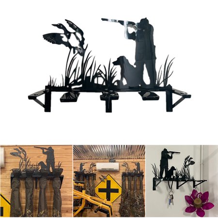 Waders Rack Organizer Duck Hunting Silhouette Wall Mounted Metal Boot ...