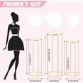 3PCS Cylinder Pedestal Stands for Parties, Gold Metal Plant Round ...