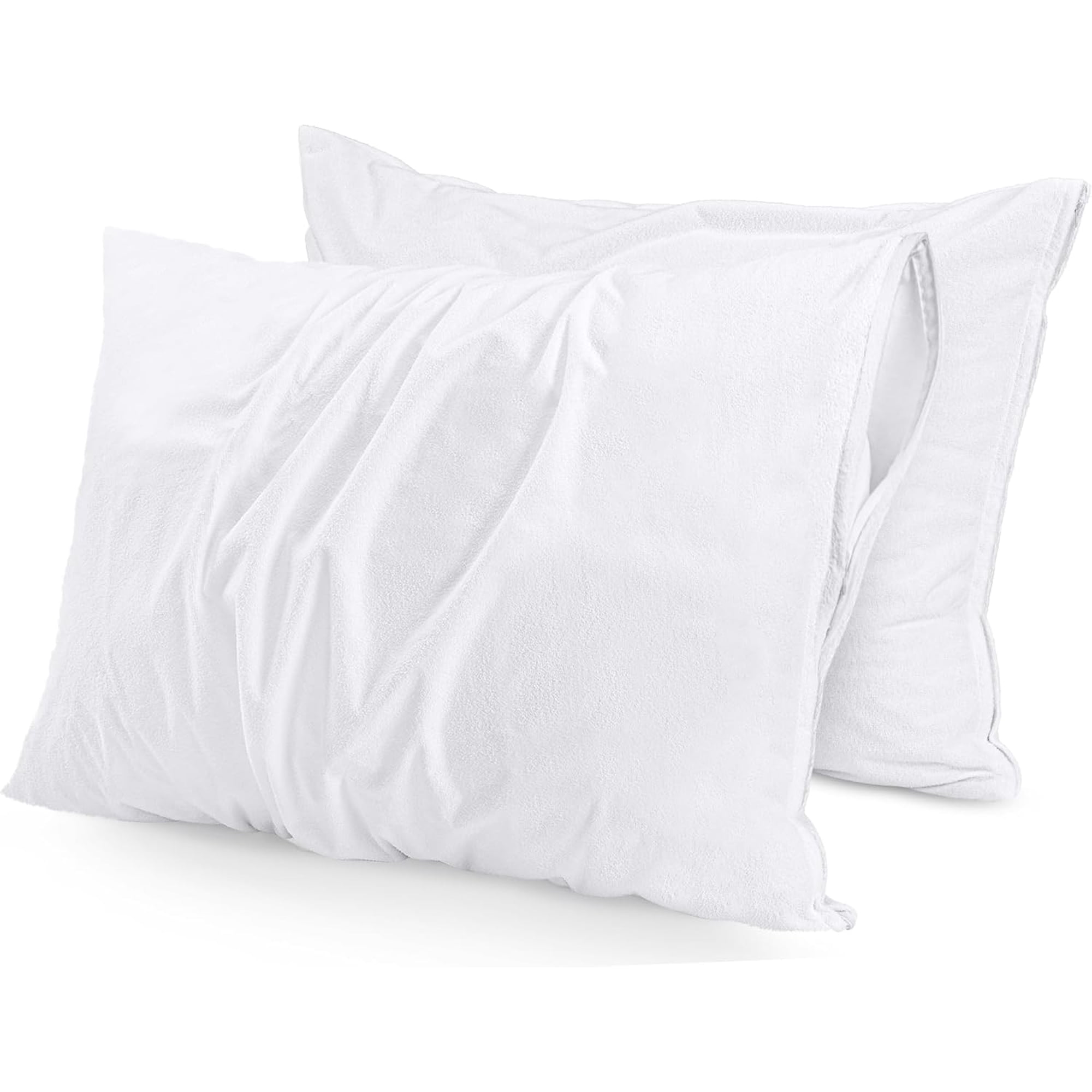 Click here for Pinesc Waterproof Pillow Protectors With Zipper Qu... prices