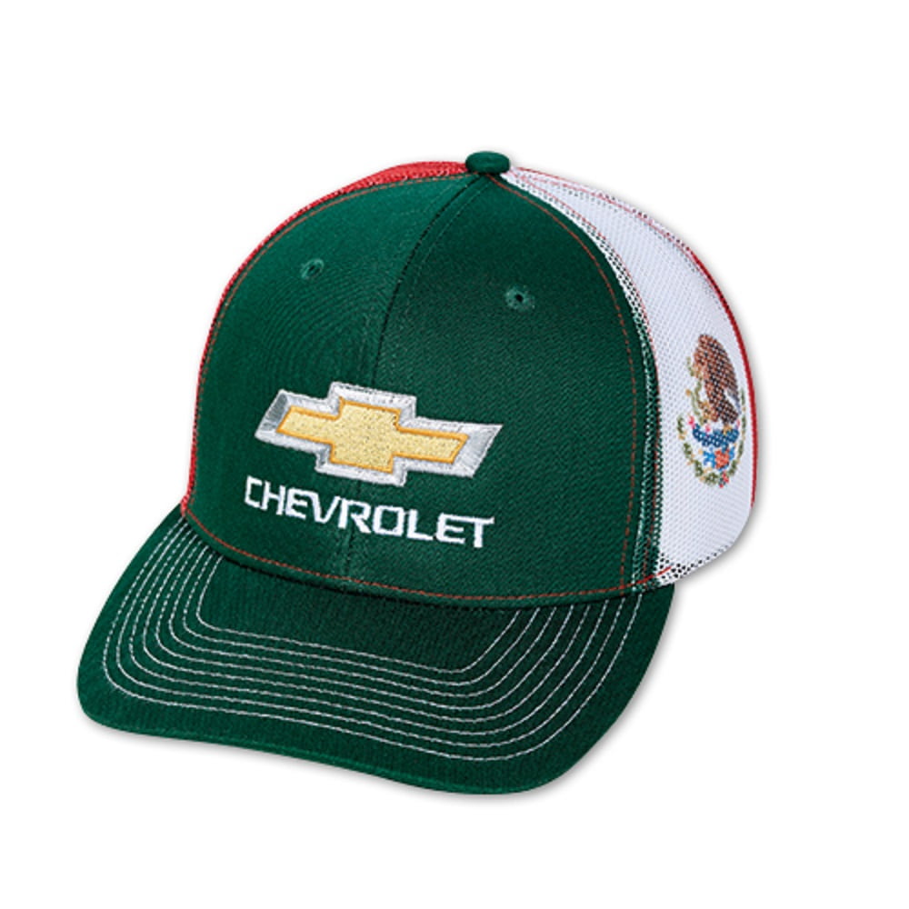 Chevrolet Gold Bowtie Mexican Flag Mesh Hat - Adult - Walmart.com