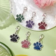 6pcs 6 colors Dog Paw Print Alloy Enamel Pendant Decorations Alloy ...