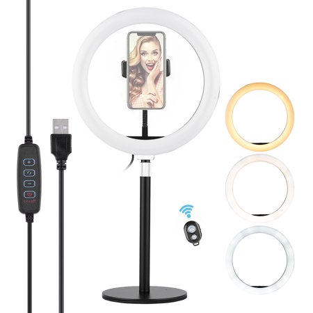 dodocool 10 Inch Ring Light Selfie Beauty LED Light USB Powered 3 ...