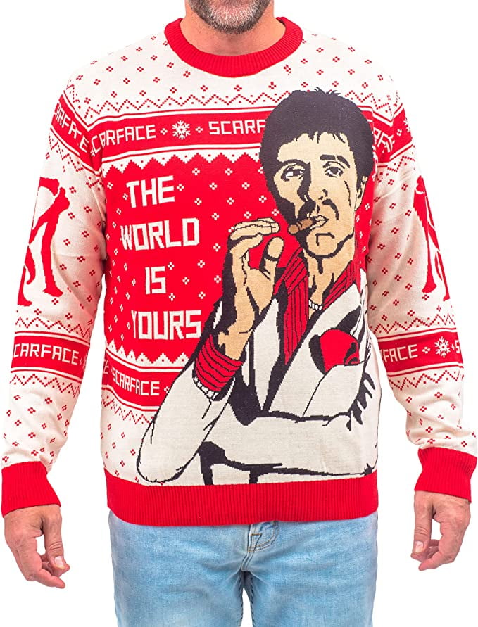 Scarface the World is Yours Tony Montana Ugly Christmas Sweater ...