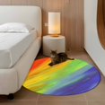 Abstract Ombre Colored, Round Area Rug 4ft, Rainbow Watercolor Painting ...