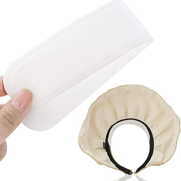 20 Pieces(White) Hat Size Reducer, Self-adhesive Foam Sweatband Head ...