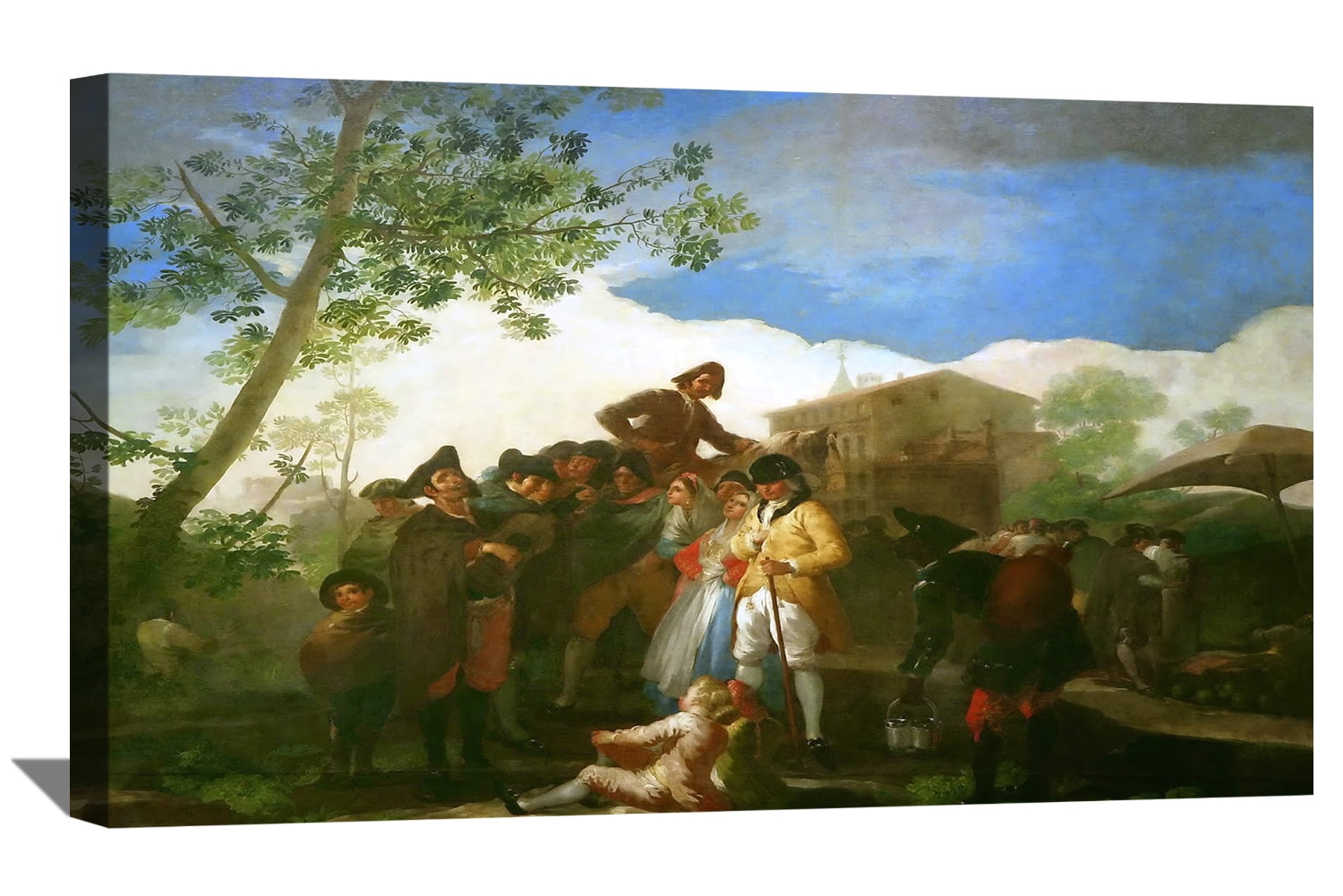 Francisco Goya Painting Art Print The Blind Guitar Player Canvas Art Print Frame Wall Art ...