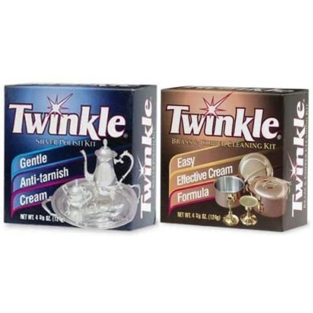 Twinkle Silver Polish Kit and Brass & Copper Cleaning Kit (Pack of 2 ...