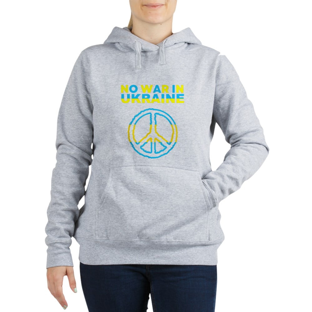 CafePress - No War In Ukraine Support American Ukra Sweatshirt - Women ...