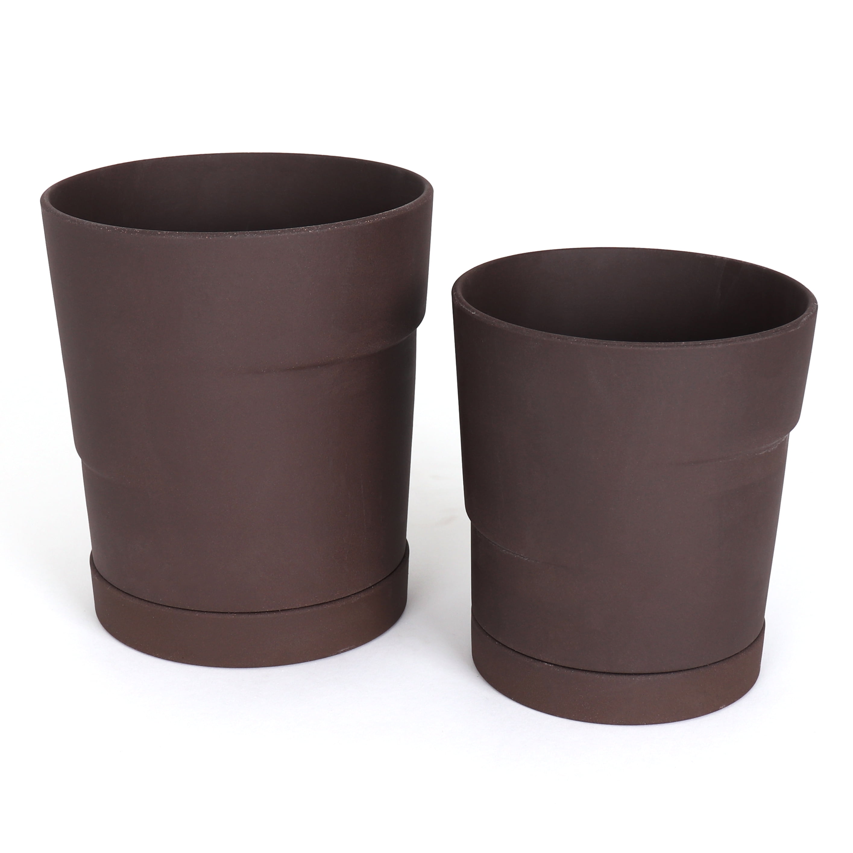 Belari Stoneware Planters - Indoor Planters / Outdoor Planters - Brown ...