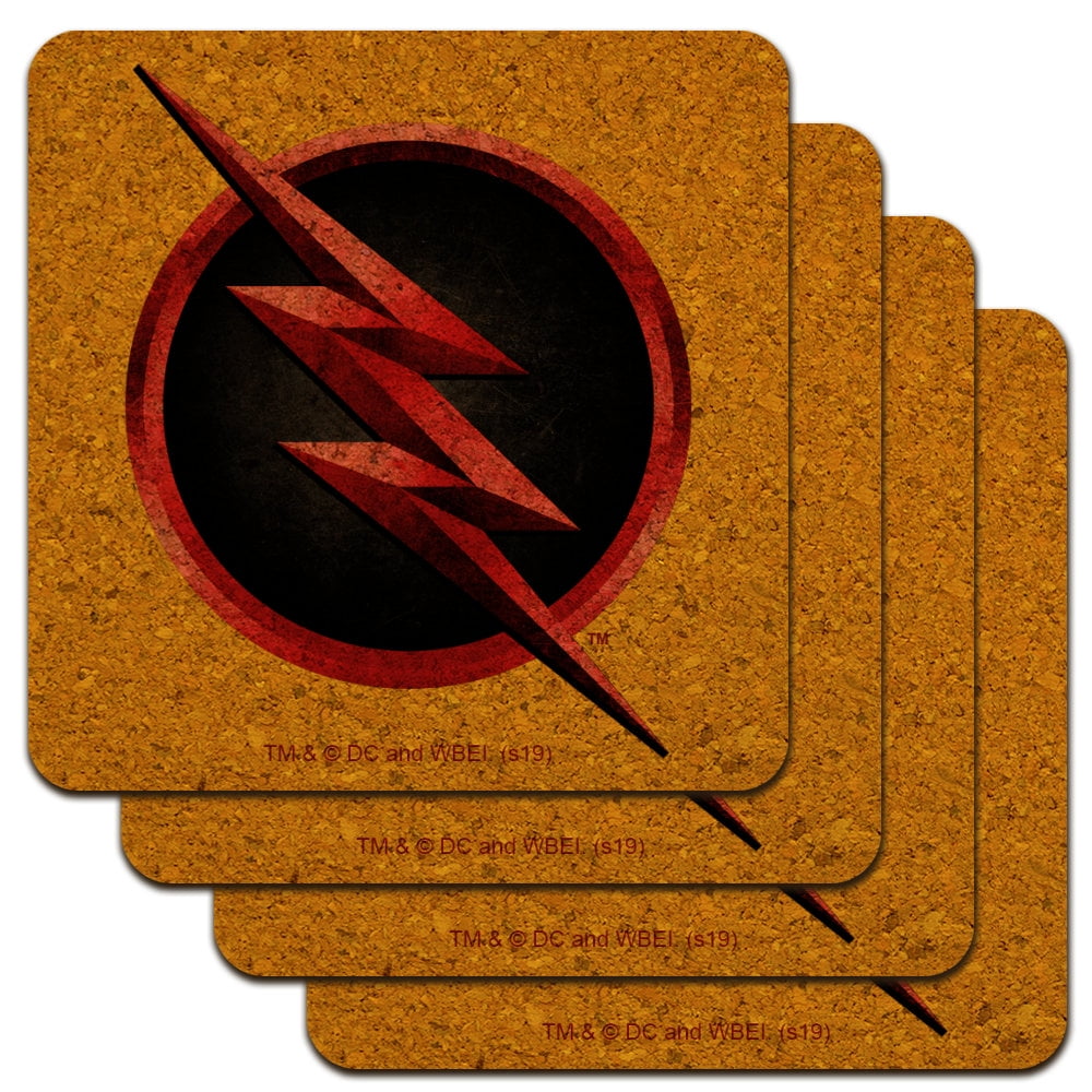 The Flash TV Series Reverse Flash Logo Low Profile Novelty Cork Coaster ...