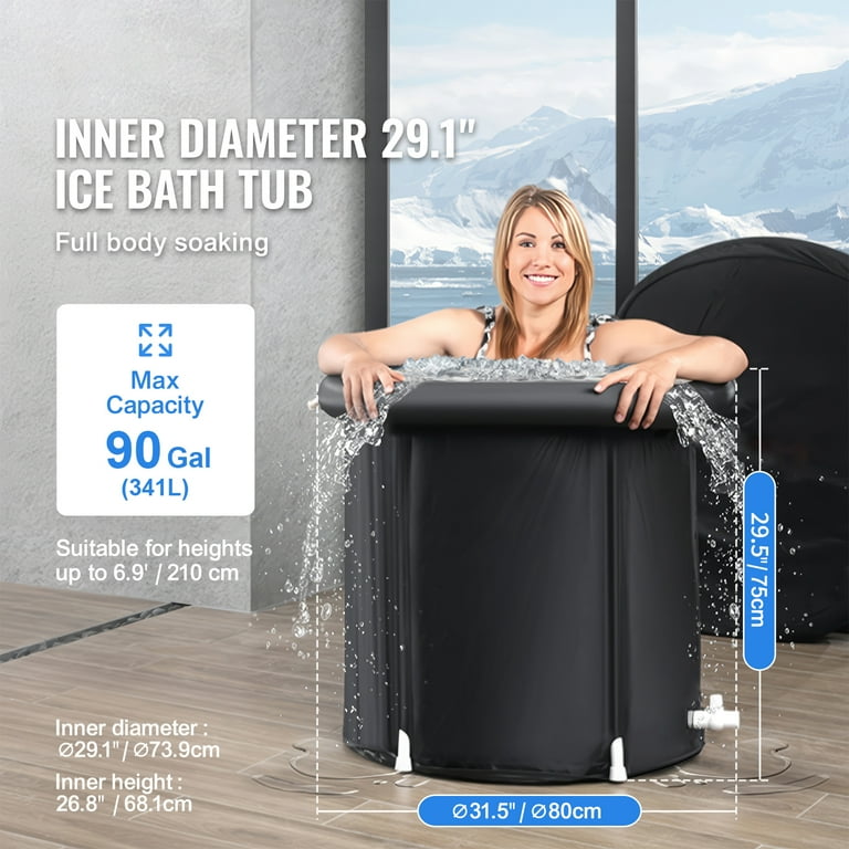 Cold Plunge Accessories Funsicle Ice Well Portable Cold Plunge Tub - 80 ...