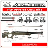 Umarex AirSaber Powerful Bow Archery Arrow Rifle PCP Crossbow, with 3 ...