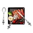SENIURIS Skeleton Silverware Set, Personality Skull Stainless Steel ...