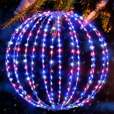 Large Christmas LED Lighted Balls for Trees, LEDs Waterproof Sphere ...