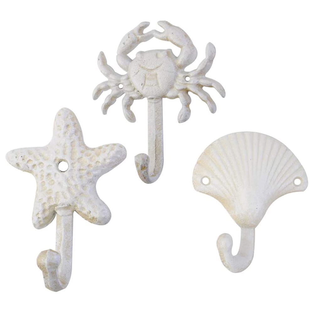 Click here for Unbranded Set Of 3 Starfish Seashell Crab Cast Iro... prices