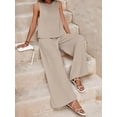AURA Women Wide Leg Pants Set Sleeveless Vest Outfit XS-XXL Casual ...