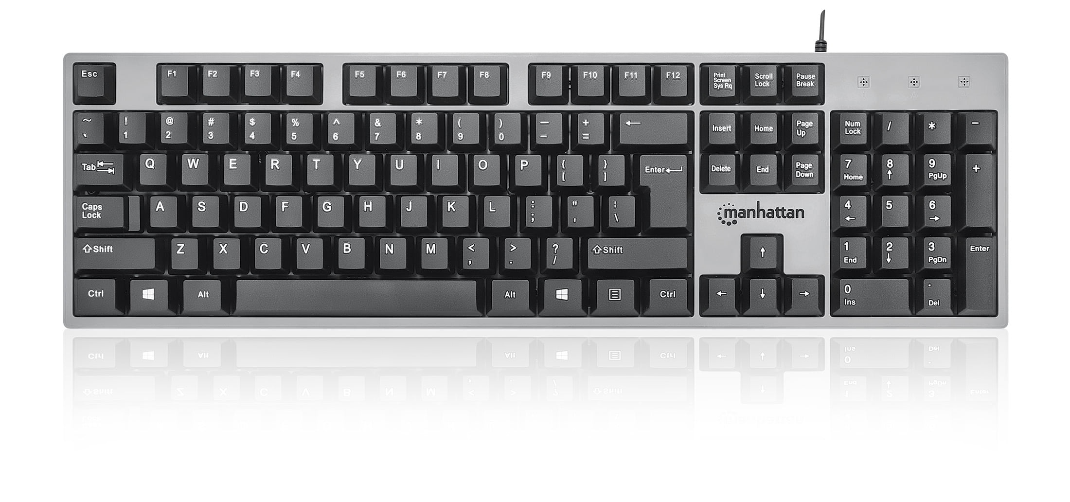 Manhattan Wired Computer Keyboard – Basic USB Keyboard with 4.5ft USB-A ...