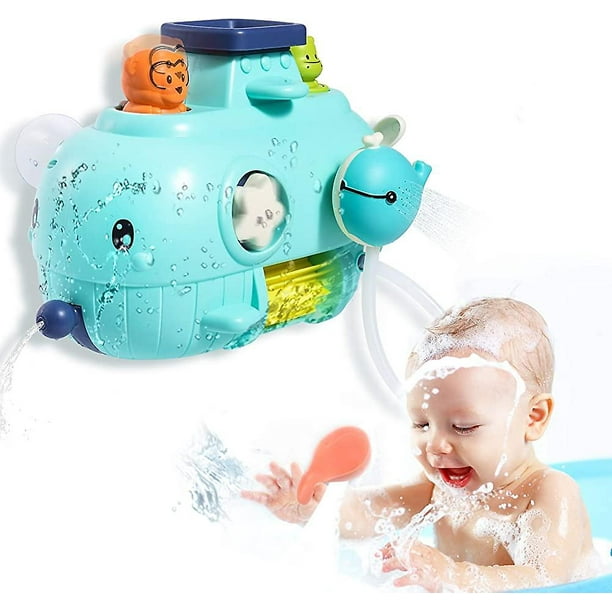 Baby Bath Toys, 5 In 1 Wall-mounted Whale Toy, Bath Toy With Waterfalls ...