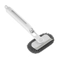 2-in-1 Bathroom Cleaning Brush with Scraper & Squeegee, Stiff Bristles ...
