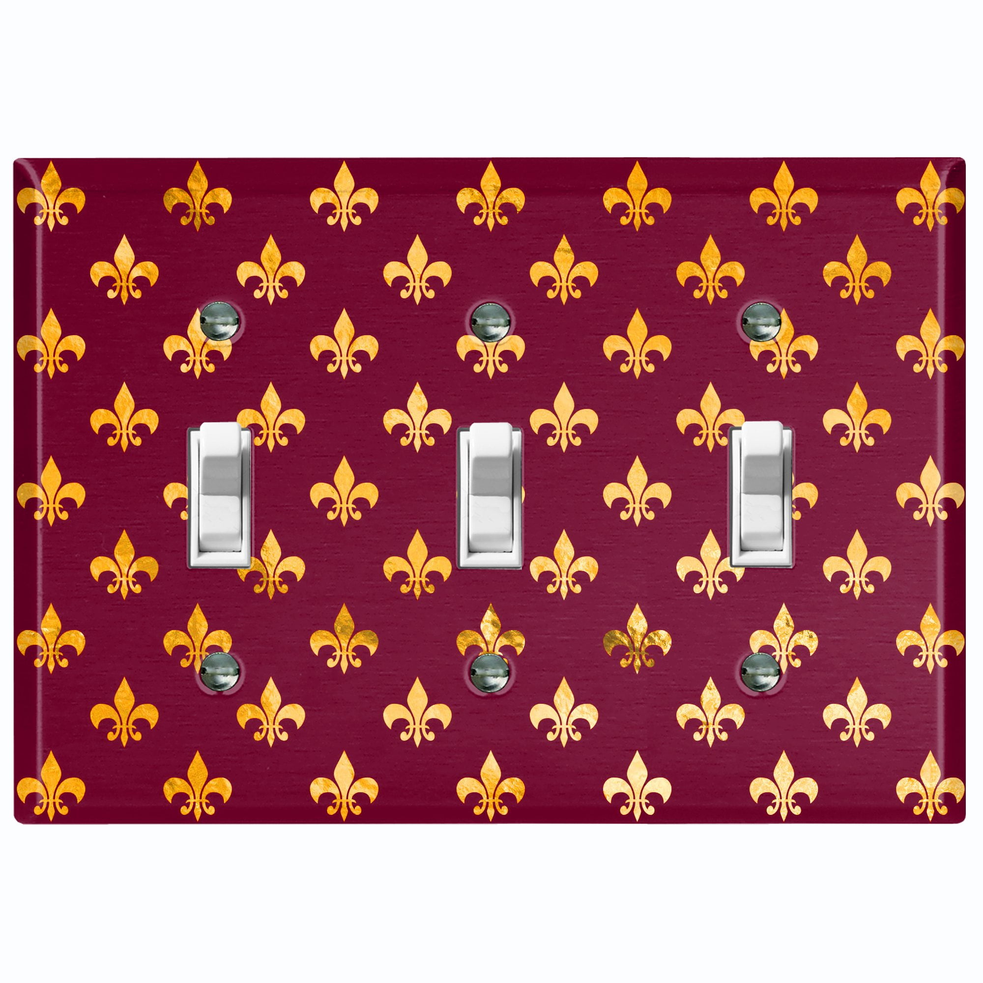 Metal Light Switch Plate Cover Elegant Yellow Tufted Rose Burgundy ...