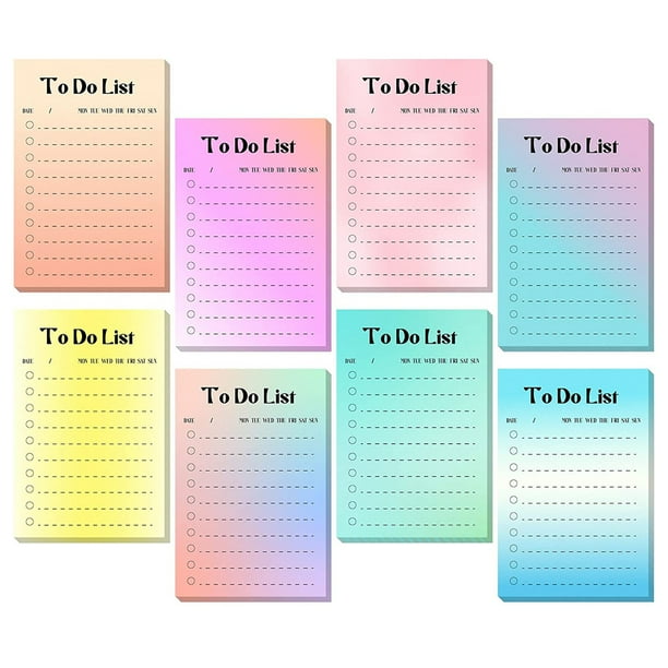 Paquete de 8 Notas Adhesivas para Lista de Tareas 400 Hojas 10x15 cm ...
