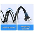 1 Male To 2 Female USB Splitter Extension Cord 90 degree Bend For PC ...
