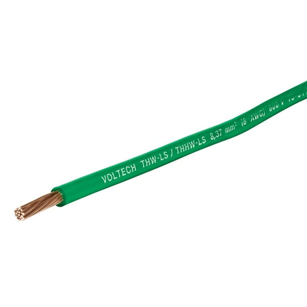 CABLE CALIBRE 8 THHW-LS VERDE VOLTECK 46062 VOLTECK CAB-8V | Bodega ...