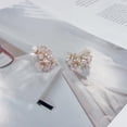 Dainty CZ Flower Huggie Hoop Earrings for Women Sterling Silver Post ...