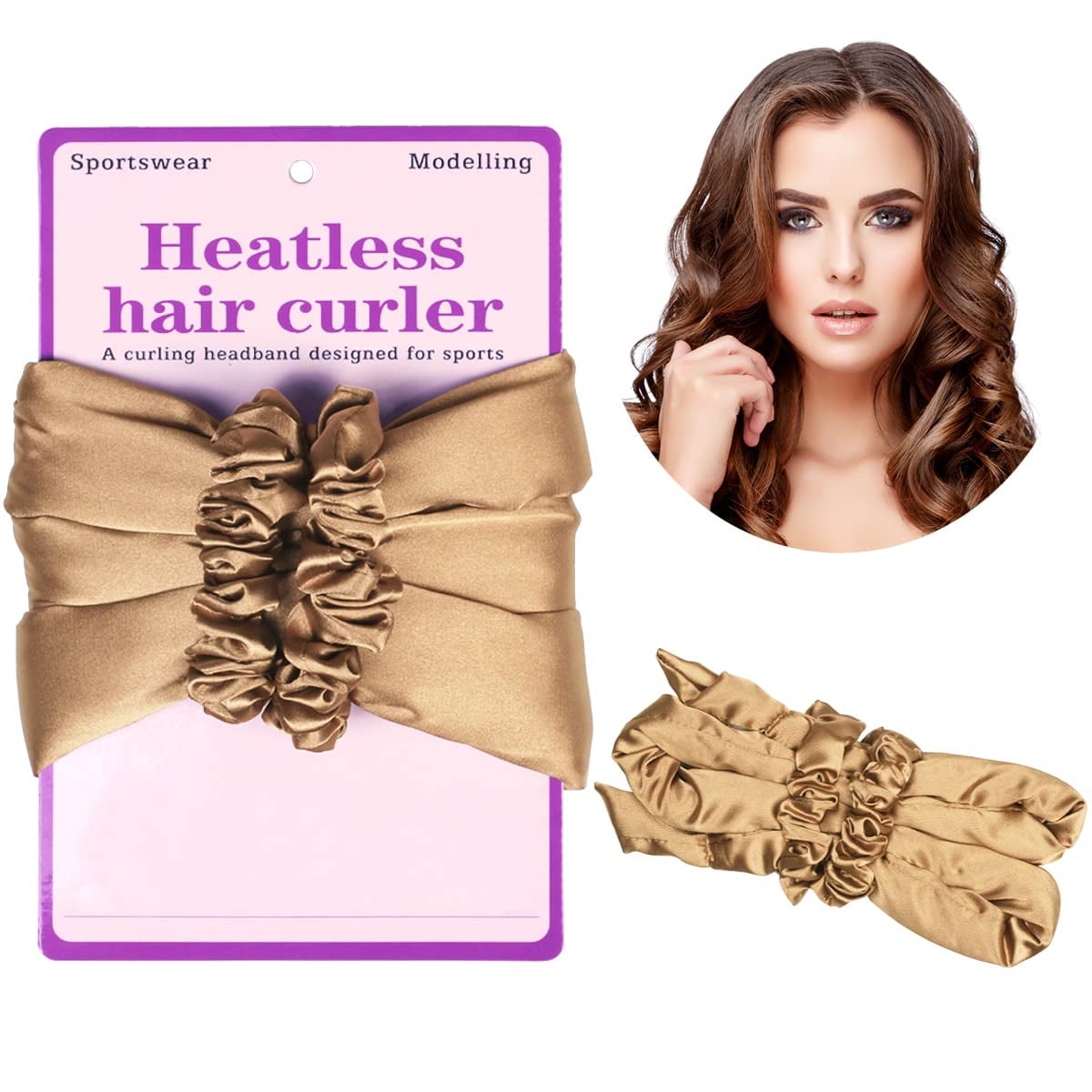 Heatless Curling Headband Satin Headband Hair Accessory For Overnight