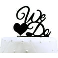 Unik Occasions "We Do" Acrylic Wedding Cake Topper, Black - Walmart.com